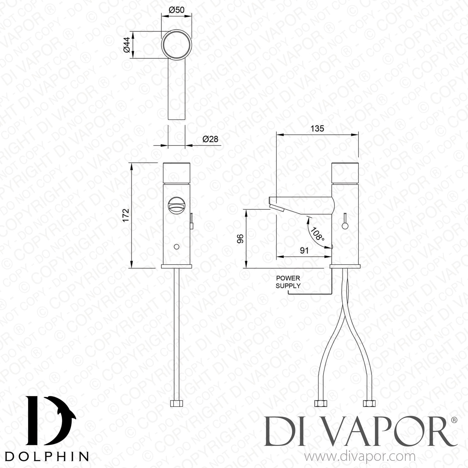 Dolphin Solutions Infrared Sensor Tap with Temperature Adjustment ...