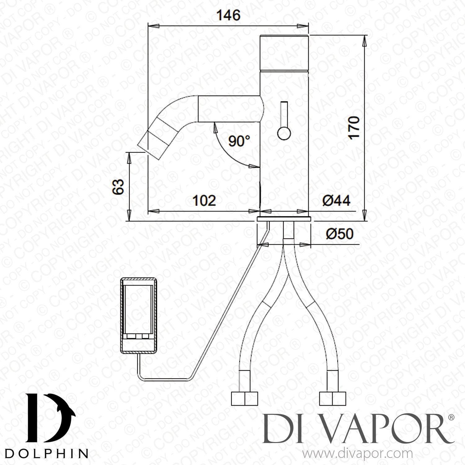 Dolphin Solutions Infrared Counter Mounted Tap with Temperature ...