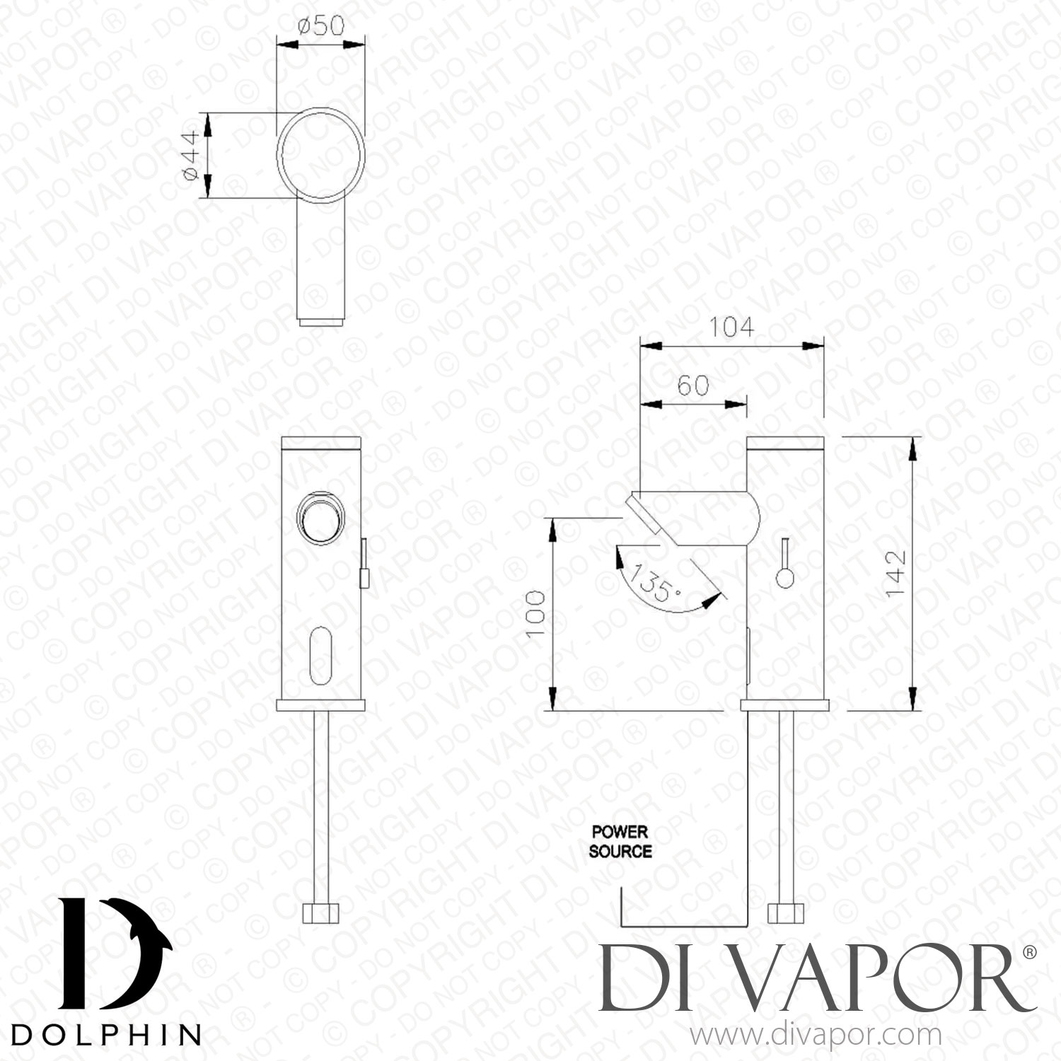 Dolphin Solutions Infrared Sensor Tap with Temperature Adjustment ...