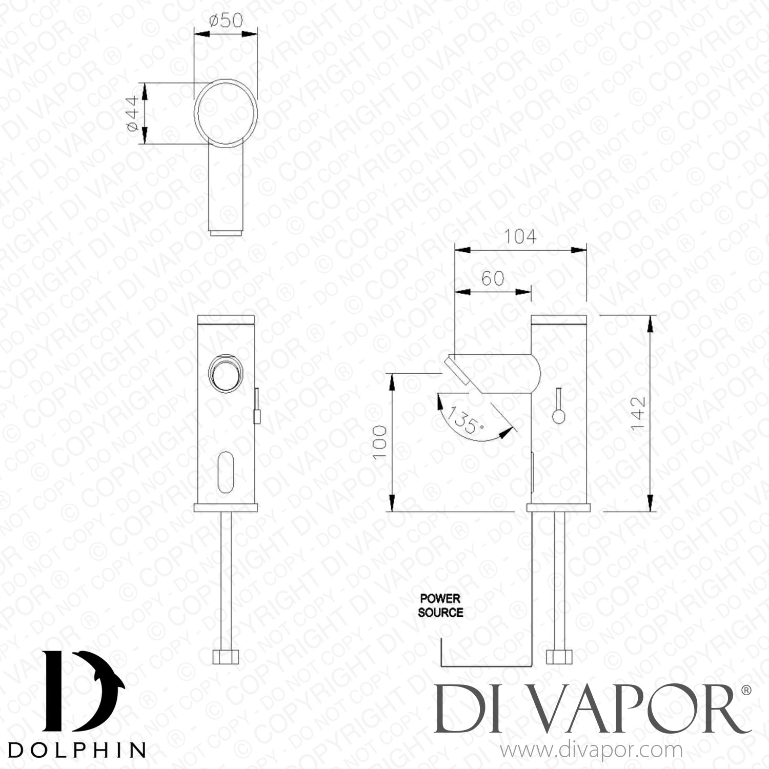 Dolphin Solutions Infrared Sensor Tap with Temperature Adjustment ...