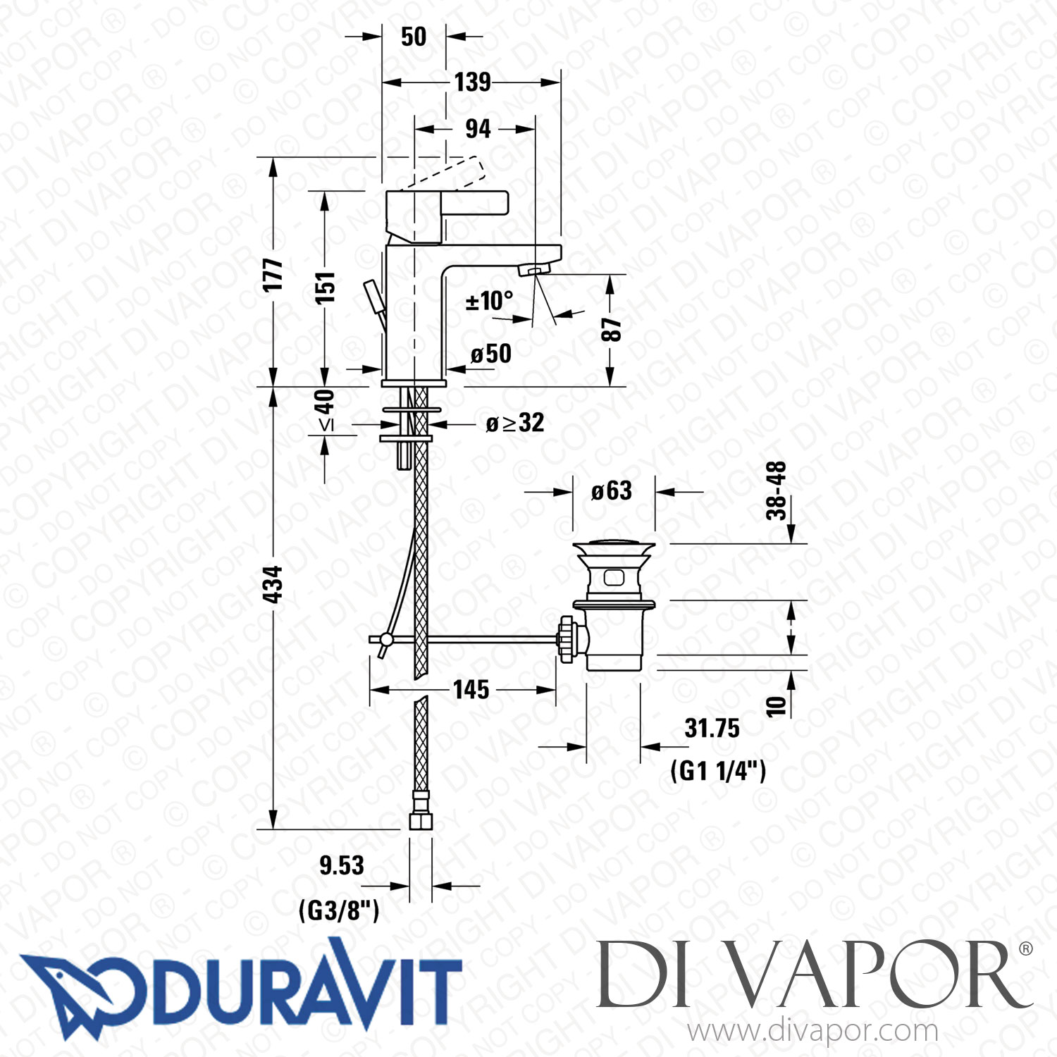 Duravit D-neo Single Lever Basin Mixer S (De1010001) Spare Parts