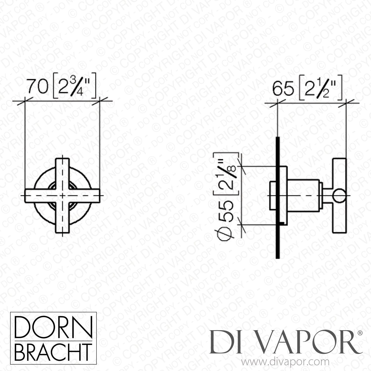 Dornbracht Tara xTool Thermostat Module with 2 Valves - Matte White ...