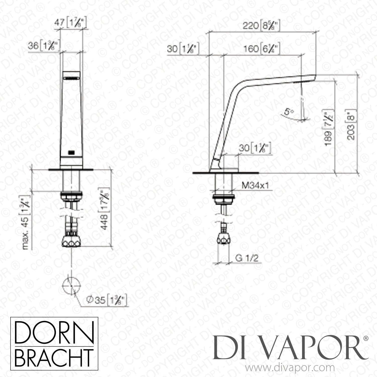Dornbracht CL.1 Three-Hole Basin Mixer without Pop-Up Waste - Brushed ...