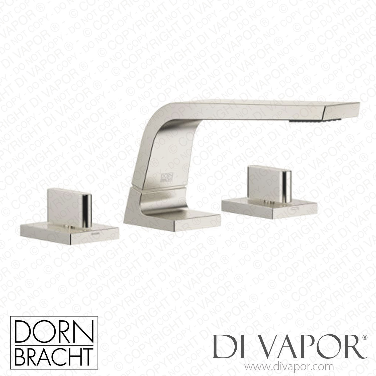 Dornbracht CL.1 Three-Hole Basin Mixer without Pop-Up Waste - Brushed ...