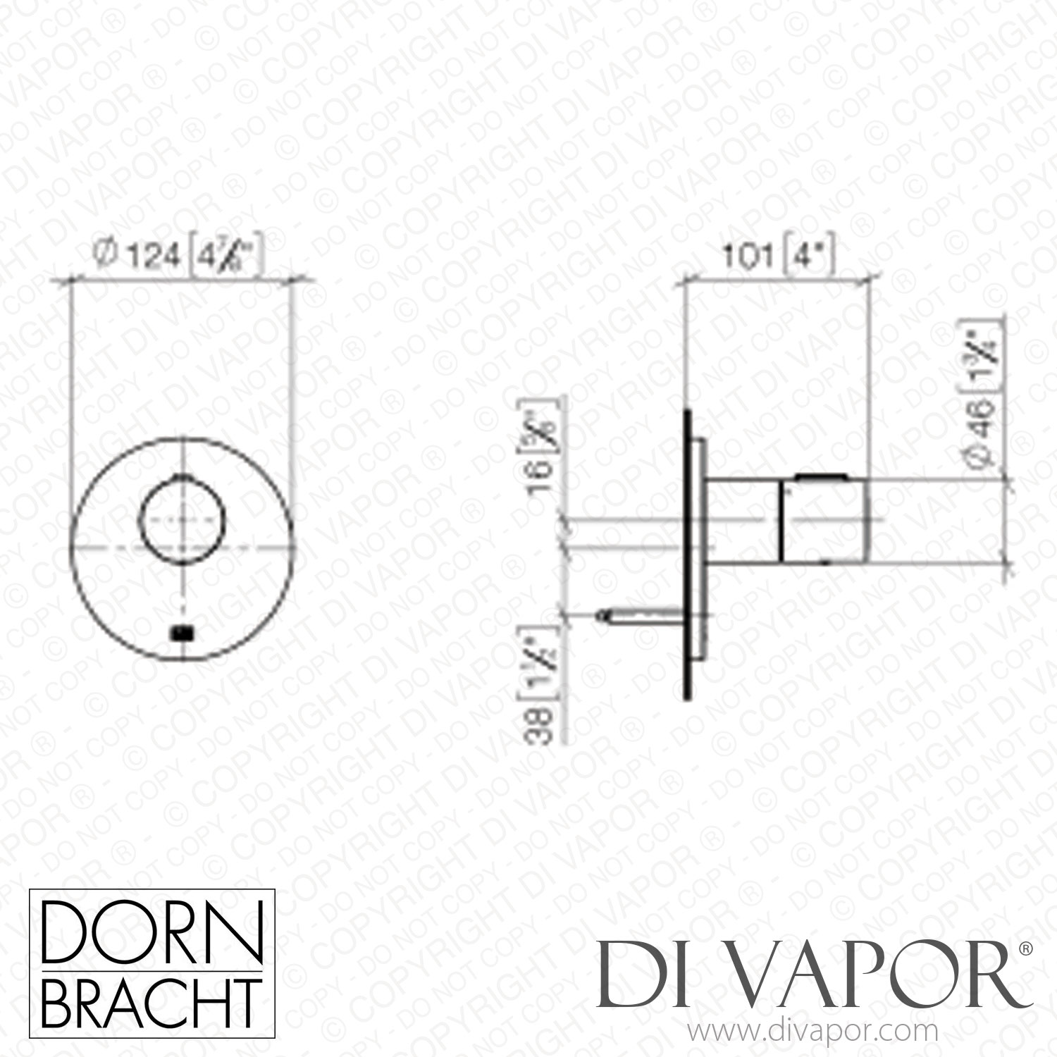 Dornbracht Meta xTool Thermostat Module with 1 Valve - Brushed Platinum ...