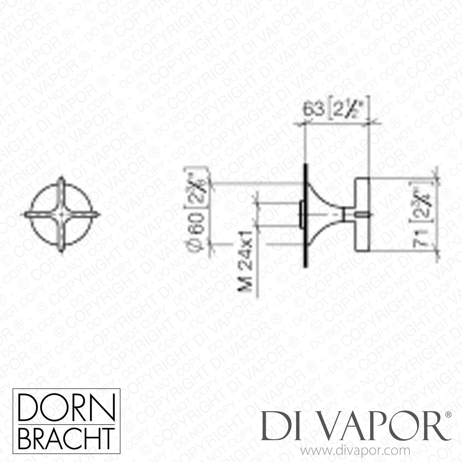 Dornbracht Vaia xTool Thermostat Module with 1 Valve - Brushed Platinum ...