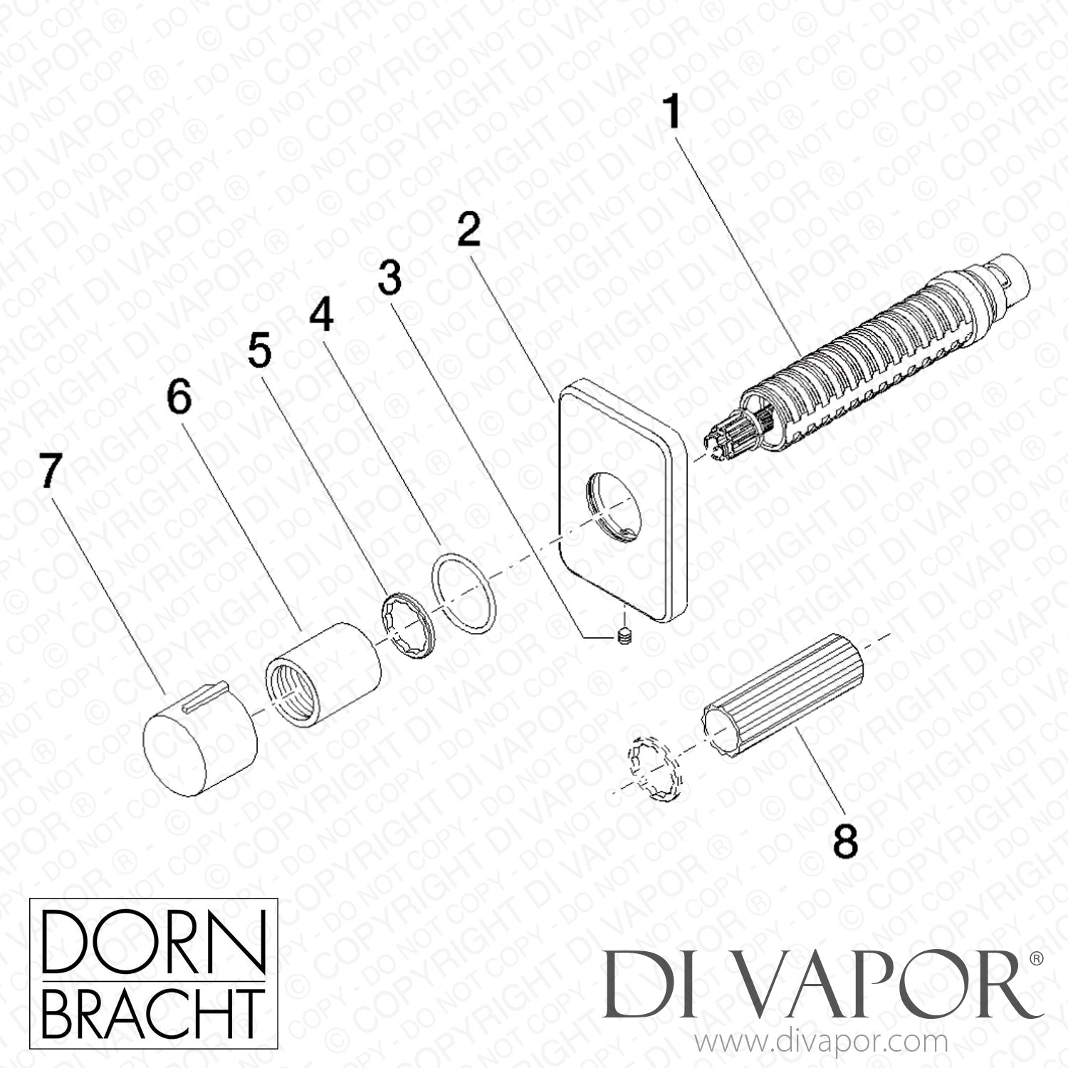 Dornbracht Lulu xTool Thermostat Module with 3 Valves 36503710 06_1 ...