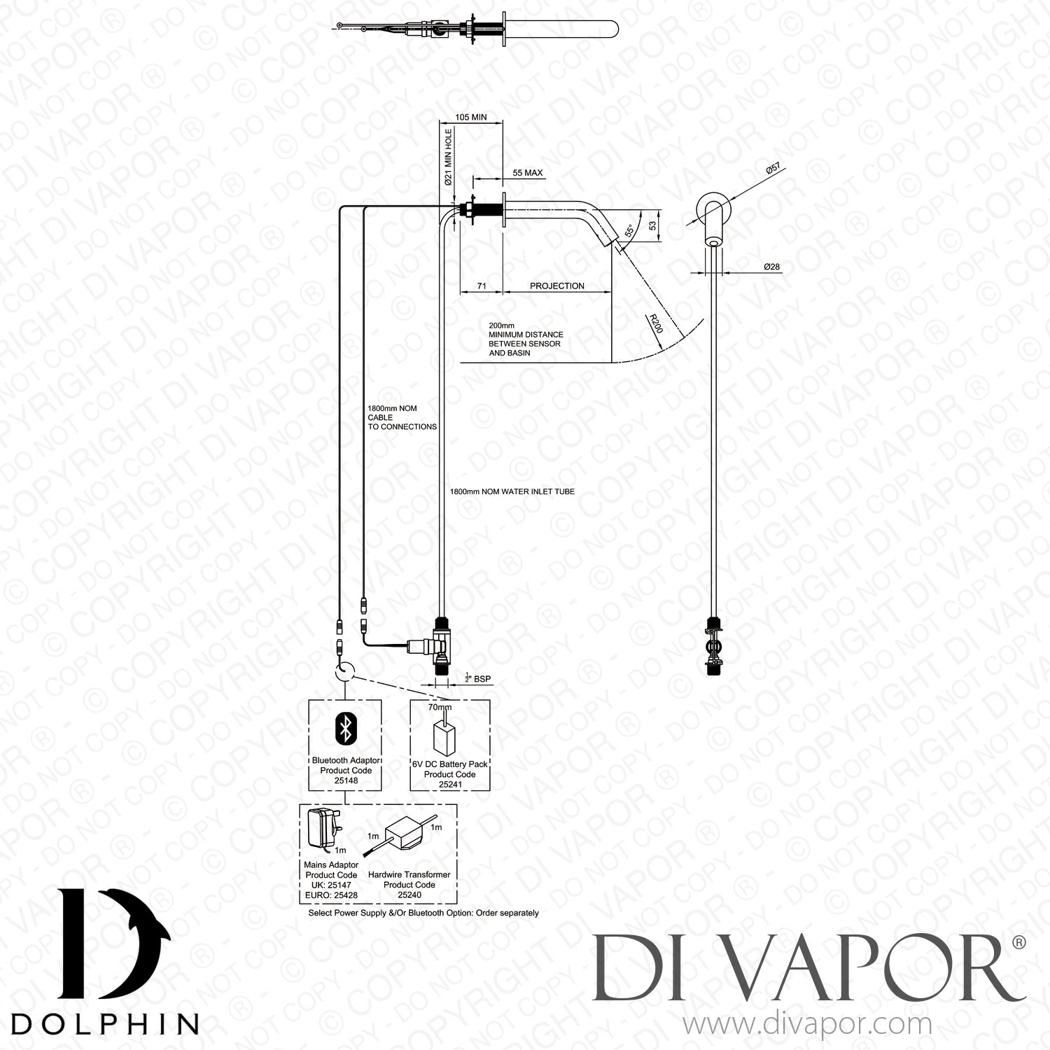 Dolphin Solutions Inform Smart Tap (Thru Panel Mounted) (DS103.130.6 ...