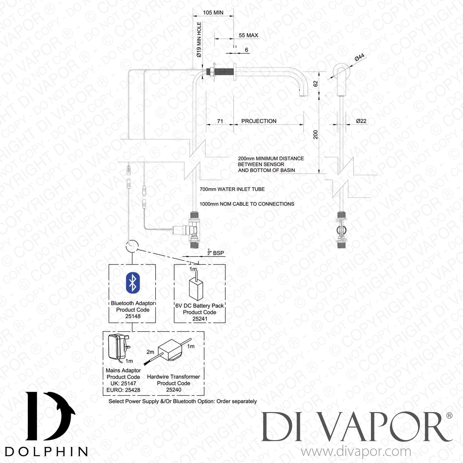Dolphin Solutions Inform Slimline Wall Tap Thru Panel (DS111.200.5 TRAN-W) TRAN-W Spare Parts
