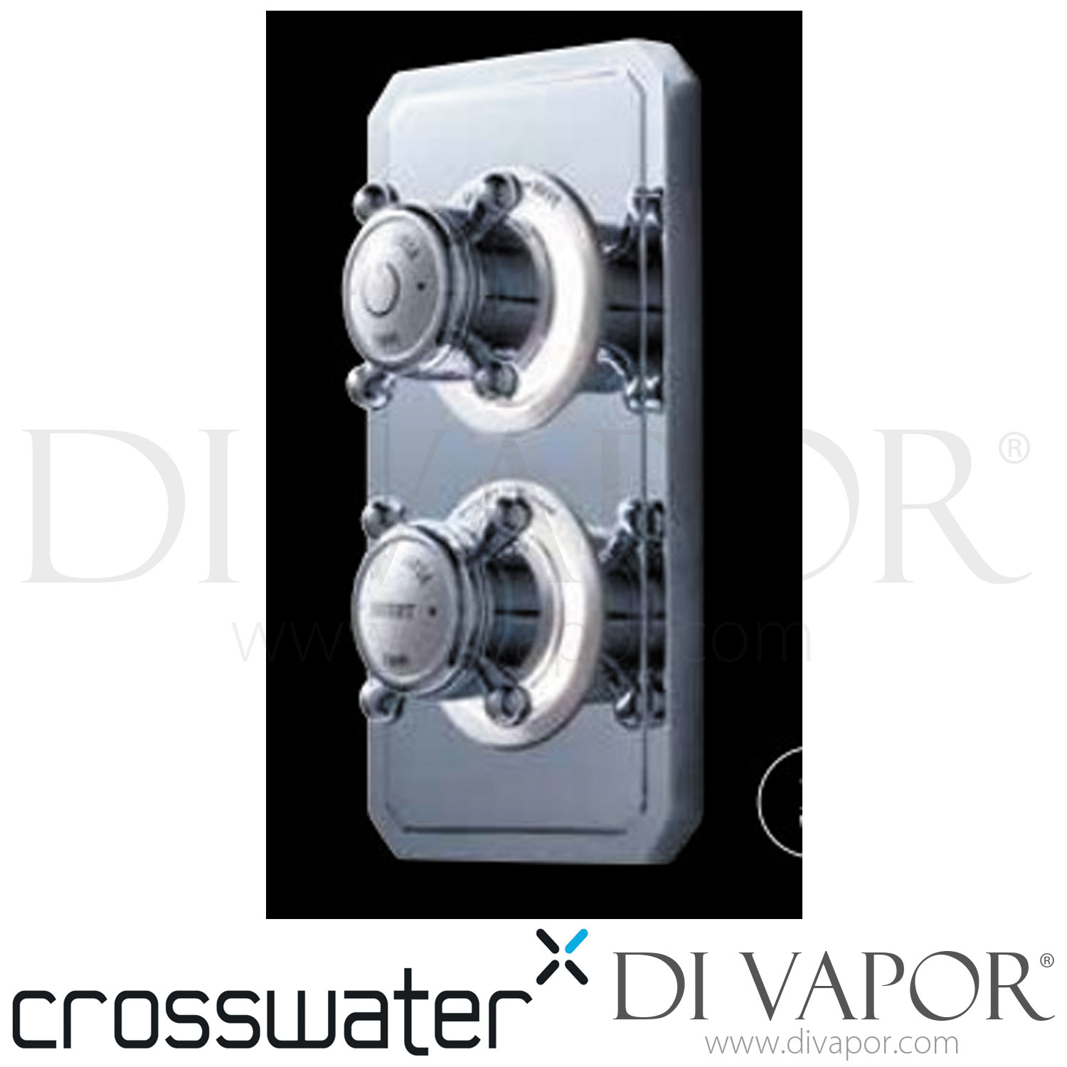 Crosswater DUOBLHP Belgravia Digital Trim Kit Dual Outlet Crosshead ...