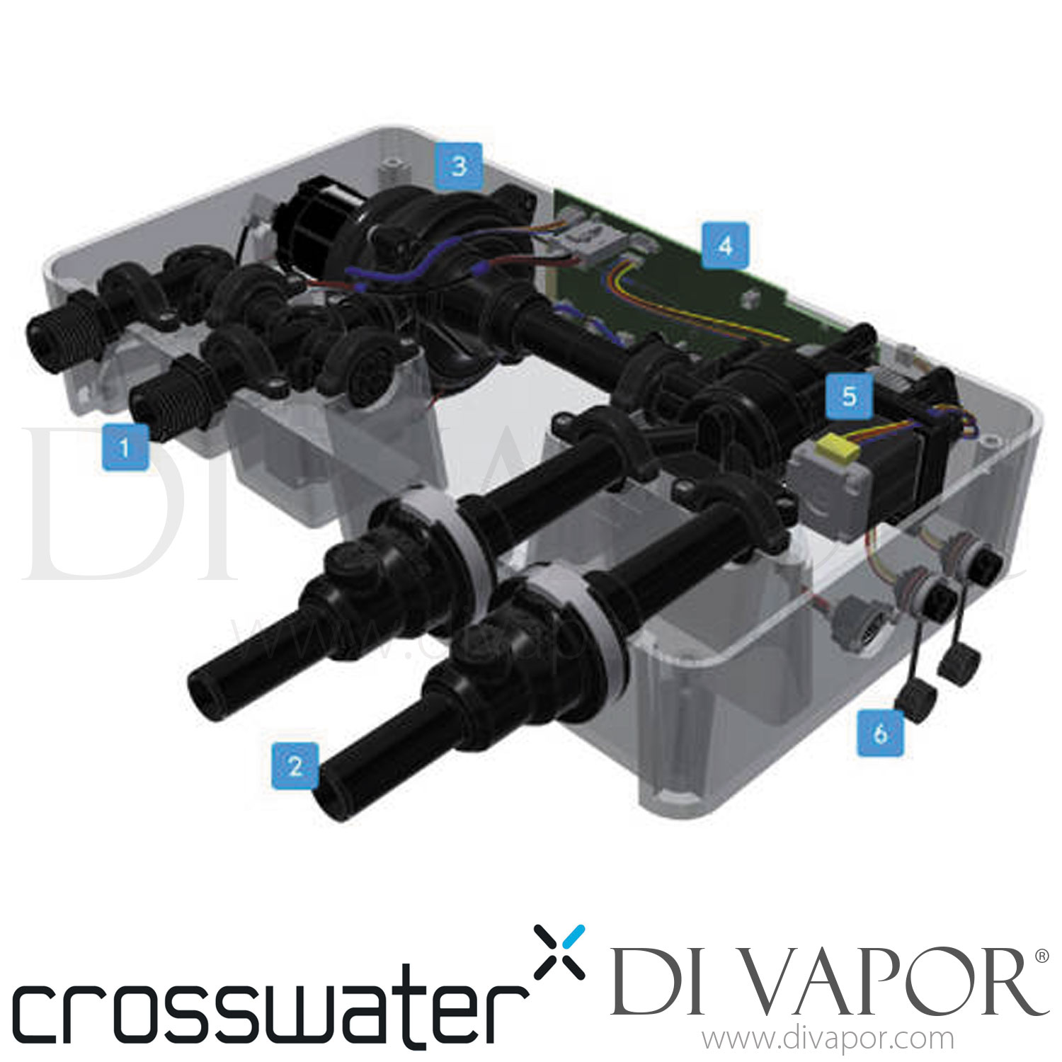 Crosswater DUOBLLP Belgravia Digital Dual Outlet Digital Shower Valve X ...