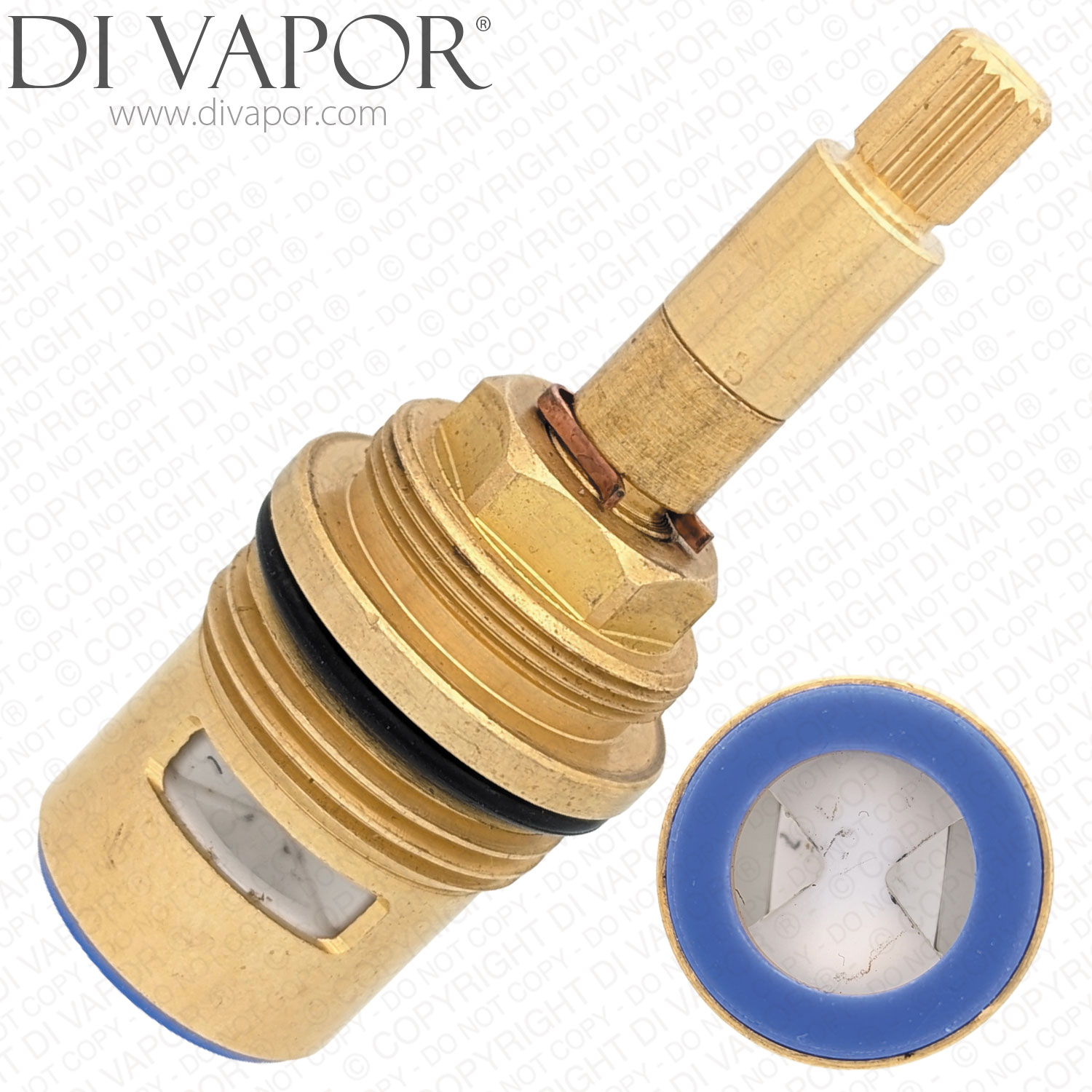 74mm 3/4 Inch On/Off Flow Ceramic Disc Cartridge - 24 Spline - Anti ...