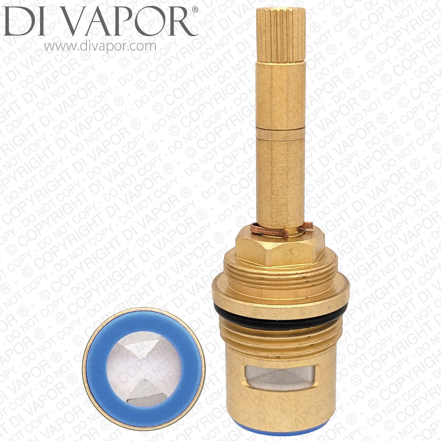 85mm 3/4 Inch On/Off Flow Ceramic Disc Cartridge - 24 Spline - Anti ...