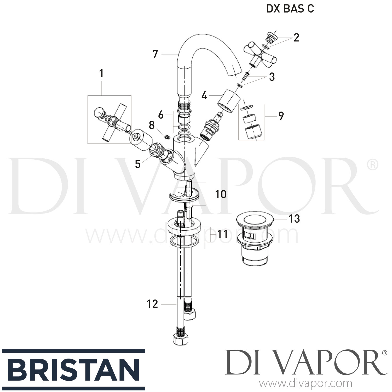 Bristan DX BAS C Decade Basin Mixer - 16/01/2018 - Tap Spare Parts