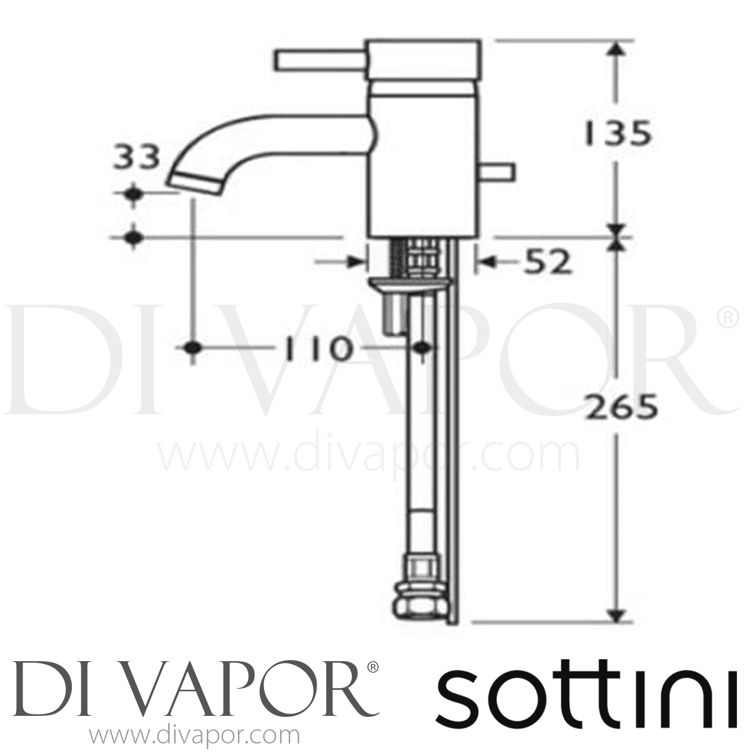 Sottini Alchemy Single Lever Tap Spare Parts E1950AA GEN1