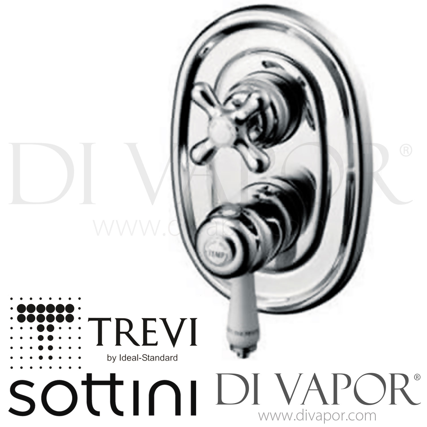 Sottini / Trevi E3115AA Traditional Built-In Thermostatic Shower Valve ...