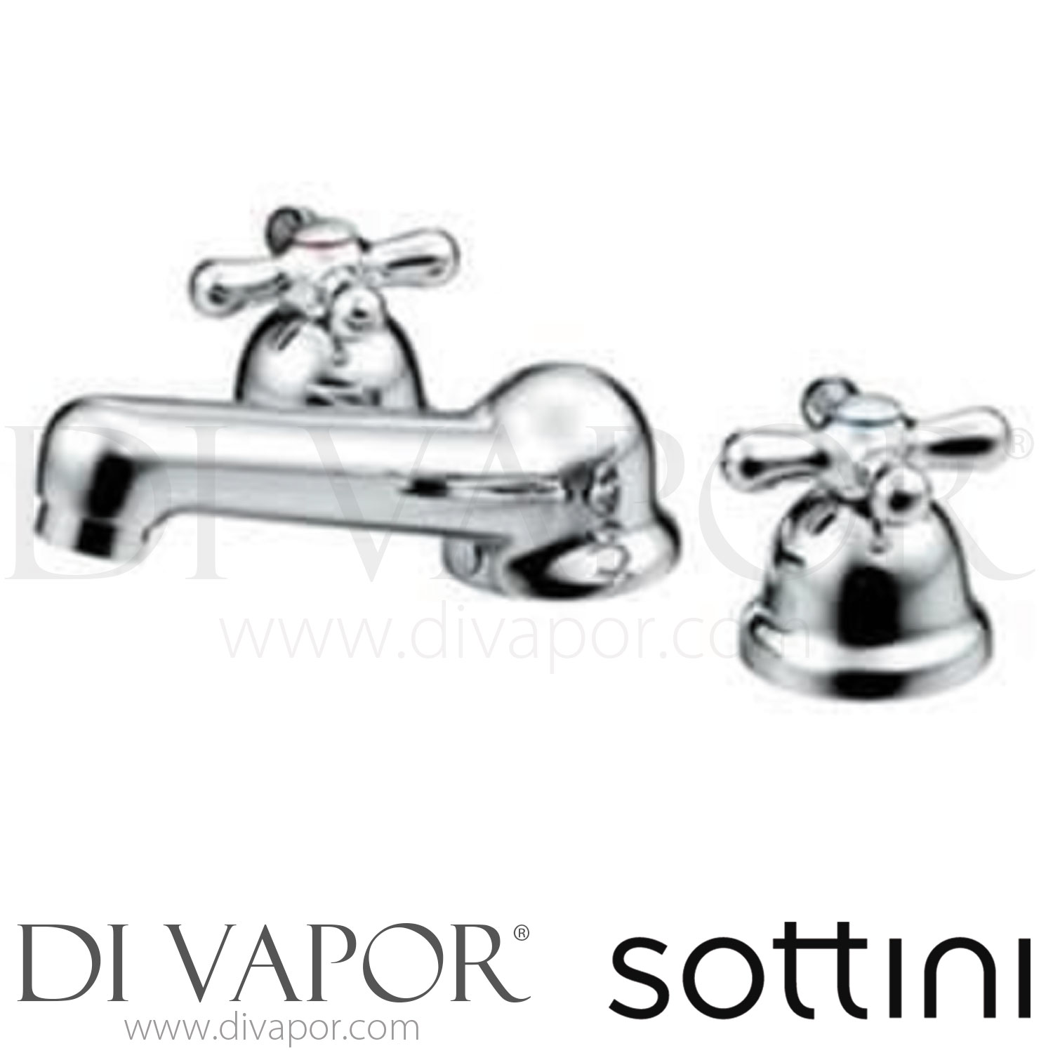 Sottini Reprise Dual Control Three Taphole Bath Filler Tap Spare Parts ...