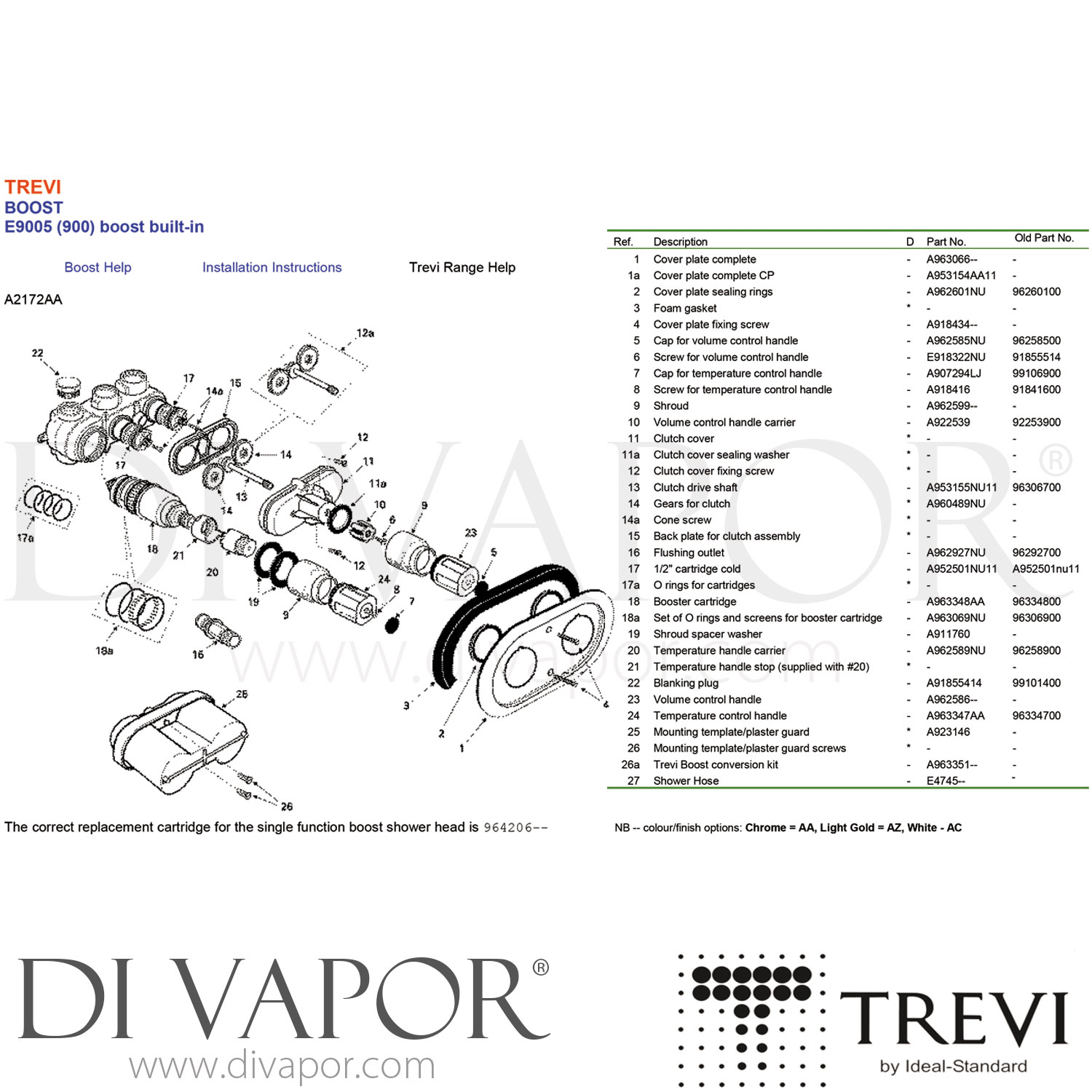 Trevi Boost Built-In Mains Pressure Shower Valve and Elipse BIV Shower ...