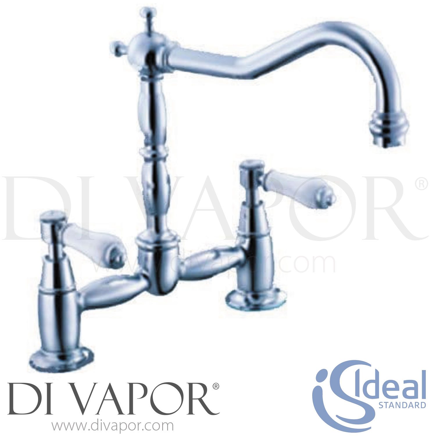 Ideal Standard Provence Dual Control Two Taphole Bridge Sink Mixer ...