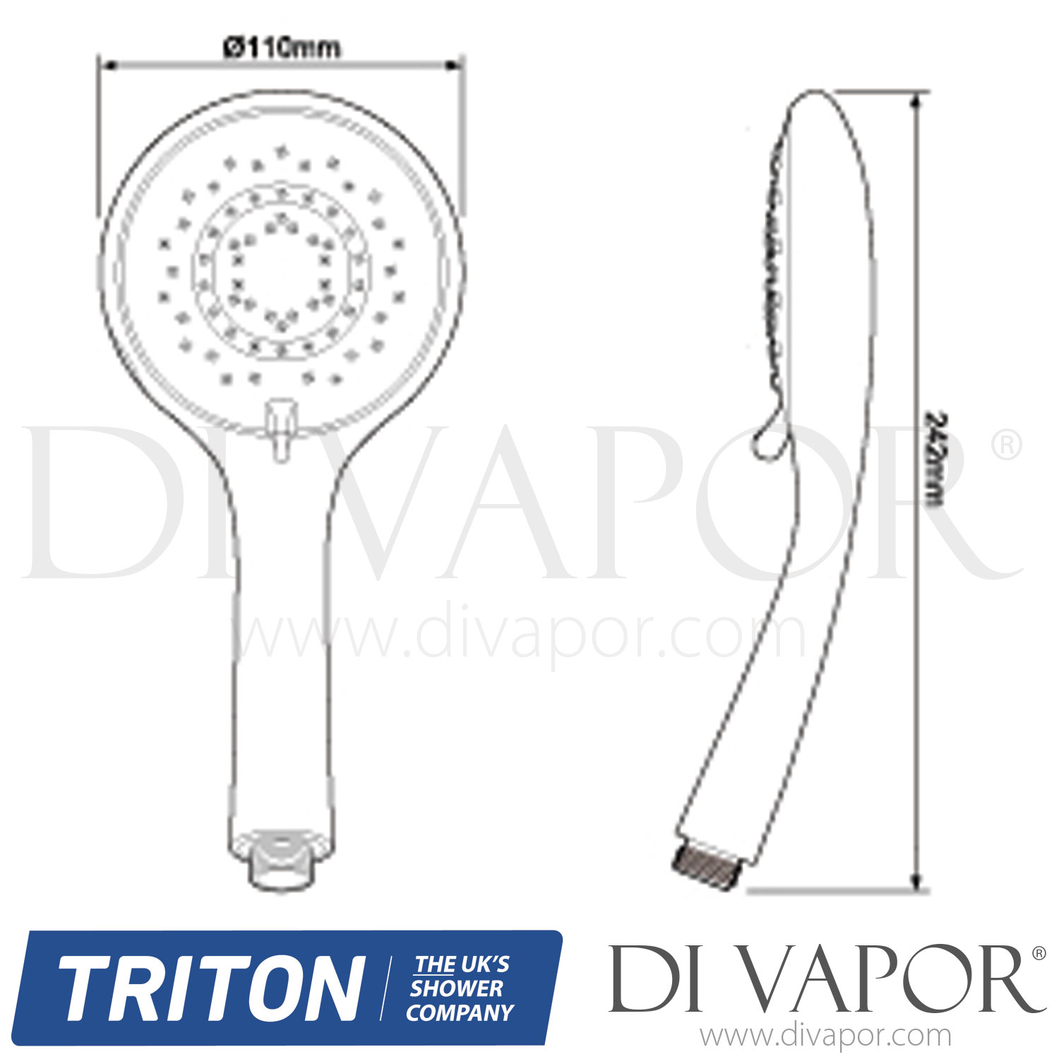 Triton ELITHBMINC3 Elina TMV3 Inclusive Bar Mixer Shower + Grab Spare Parts