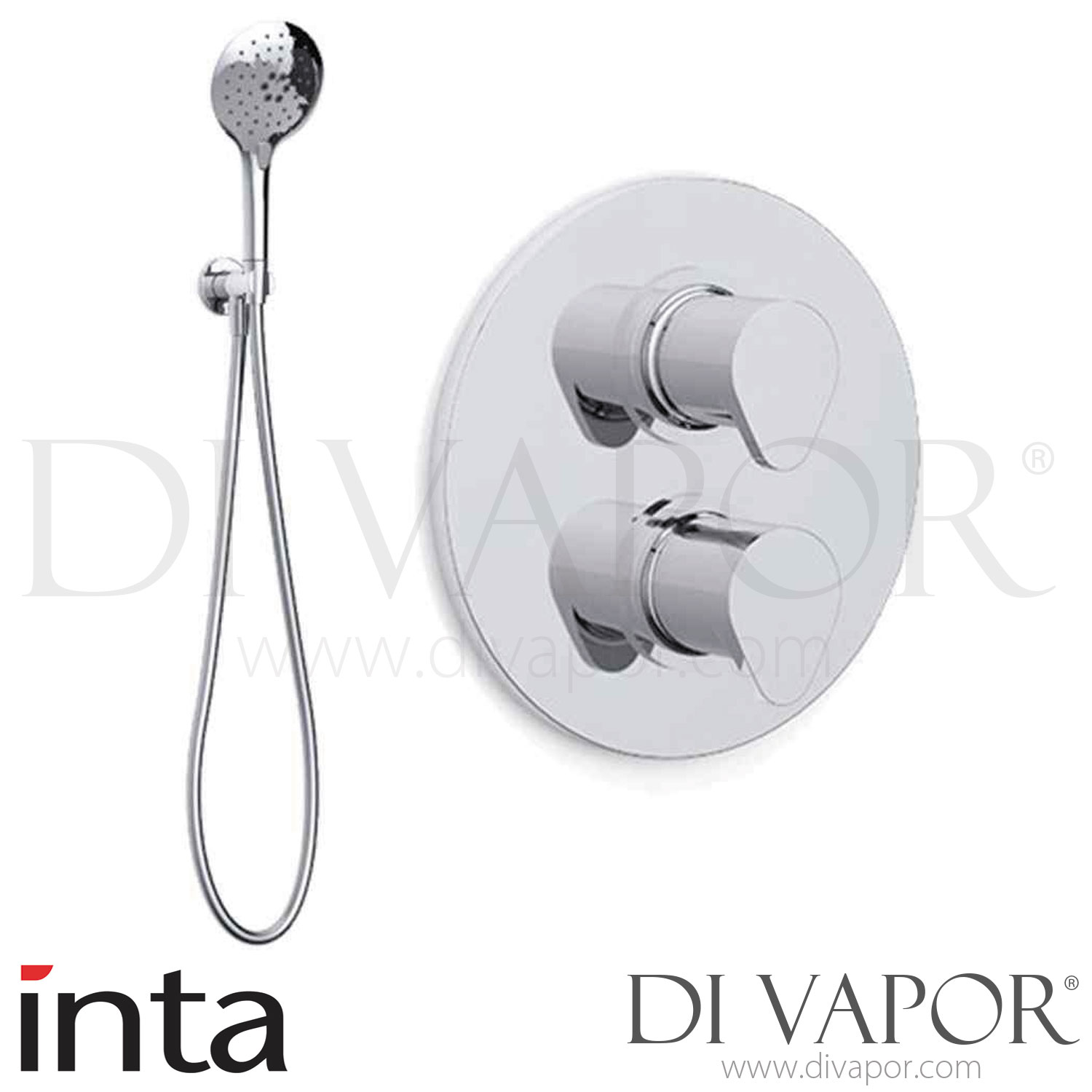 Inta ENZOD10 Enzo Thermostatic Deluxe Concealed Mixer Shower with Rinse ...