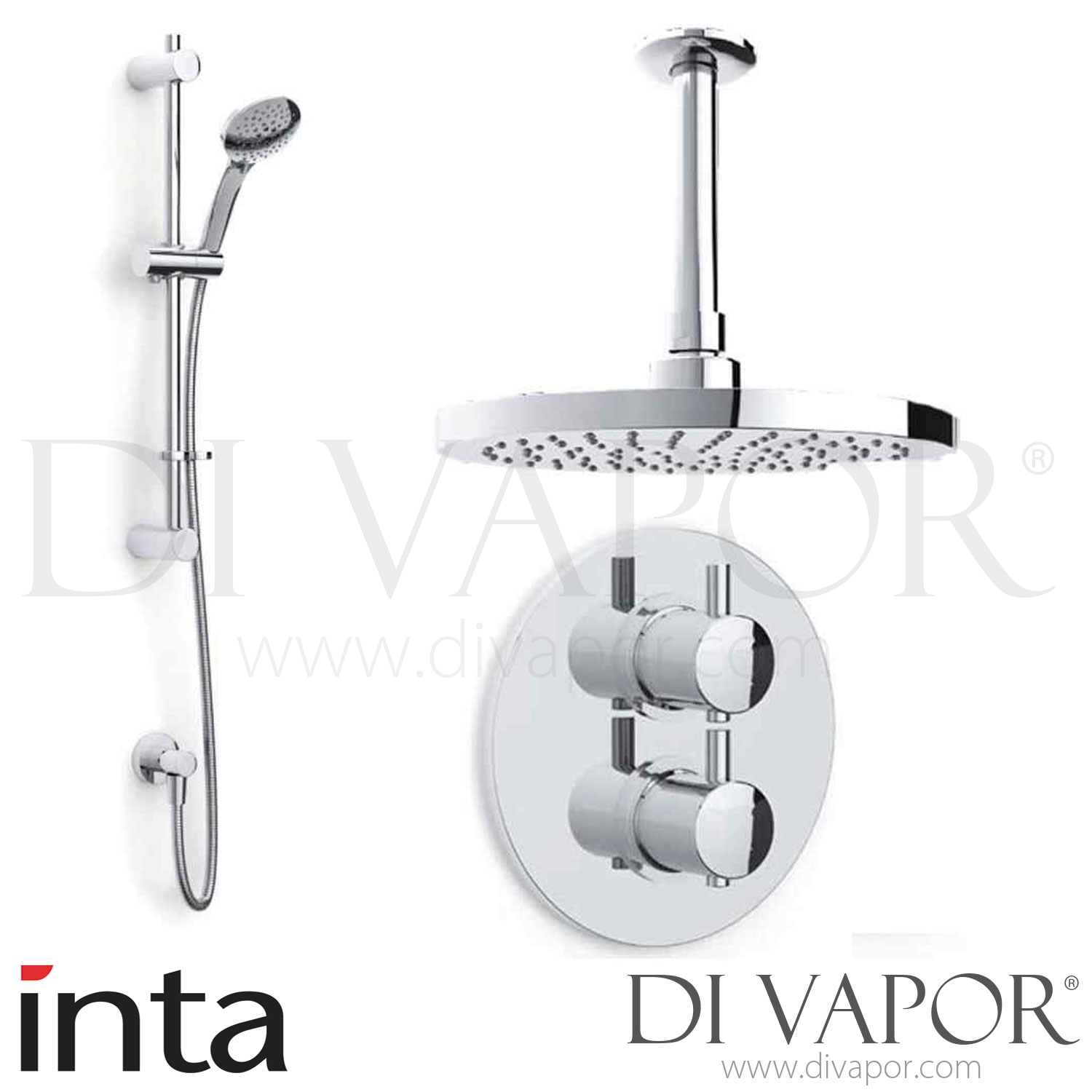 Inta ENZOD11 Enzo Thermostatic Deluxe Concealed Mixer Shower w ...