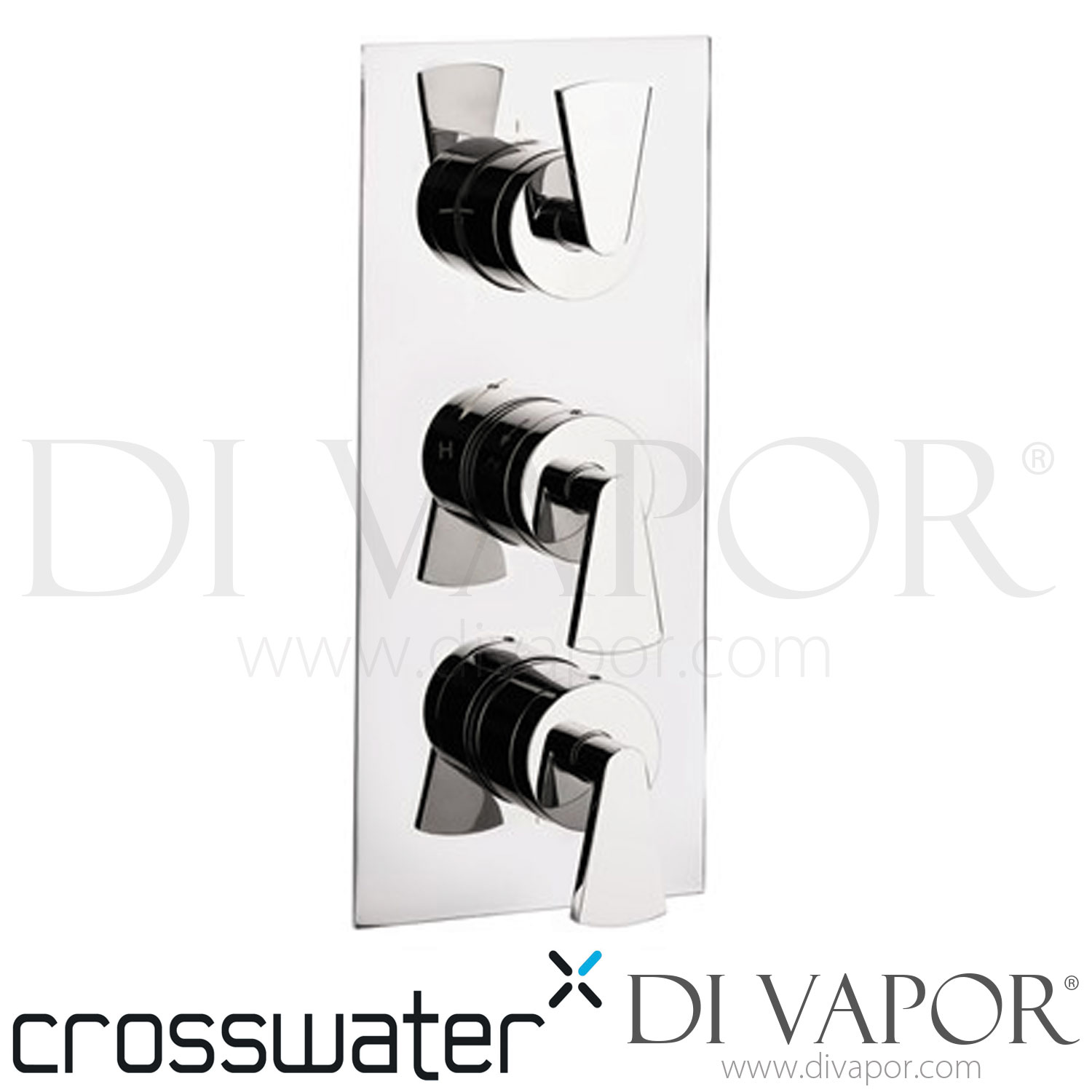 Crosswater ES3001RC Essence Thermostatic Shower Valve with 3 Way ...