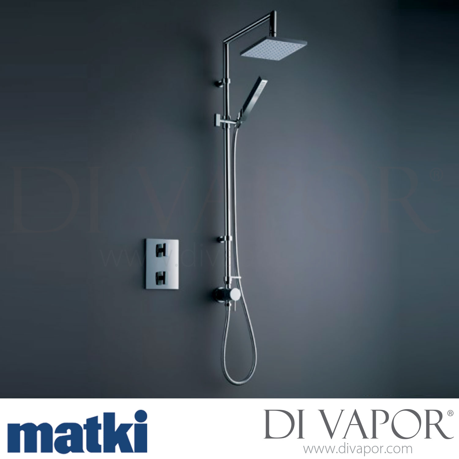 Matki EX009/IS Elixir Linear Design Concealed with Square Wall Assembly ...