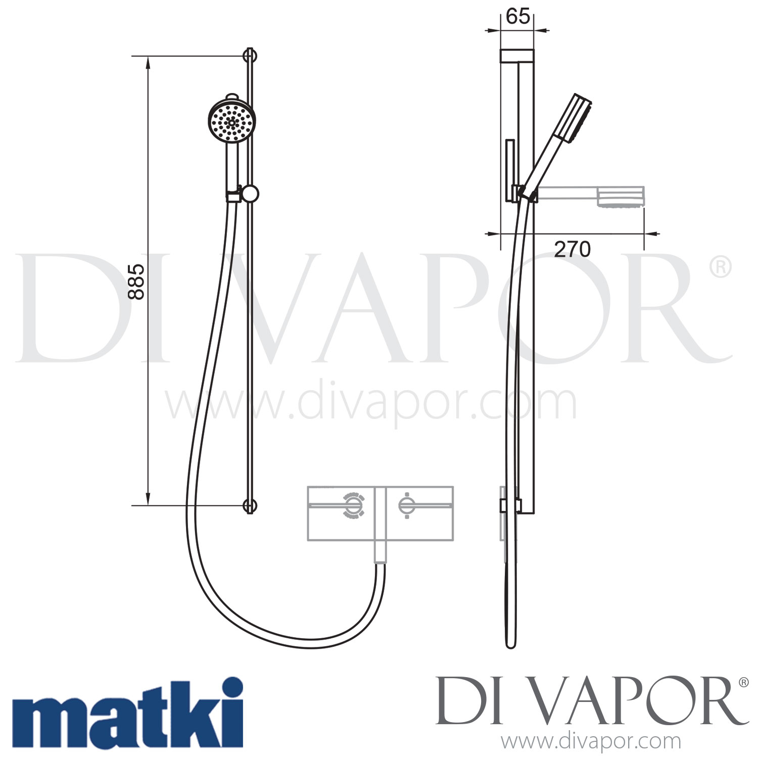 Matki EX26 Elixir Blade 1 Way Concealed Shower Valve Spare Parts
