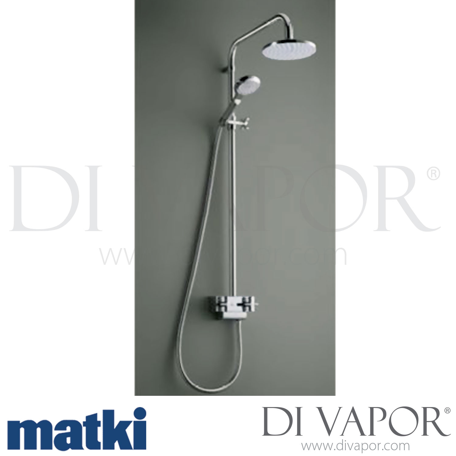 Matki EX917/CX Elixir Modern Cross Handle Exposed with Curved Wall ...