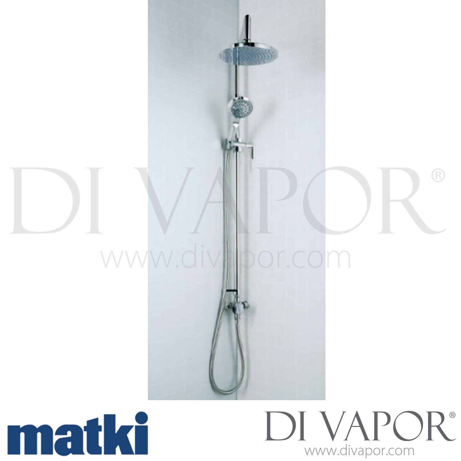 Matki EXC09/0 Elixir Concealed Shower with Corner Mounted Wall Assembly ...