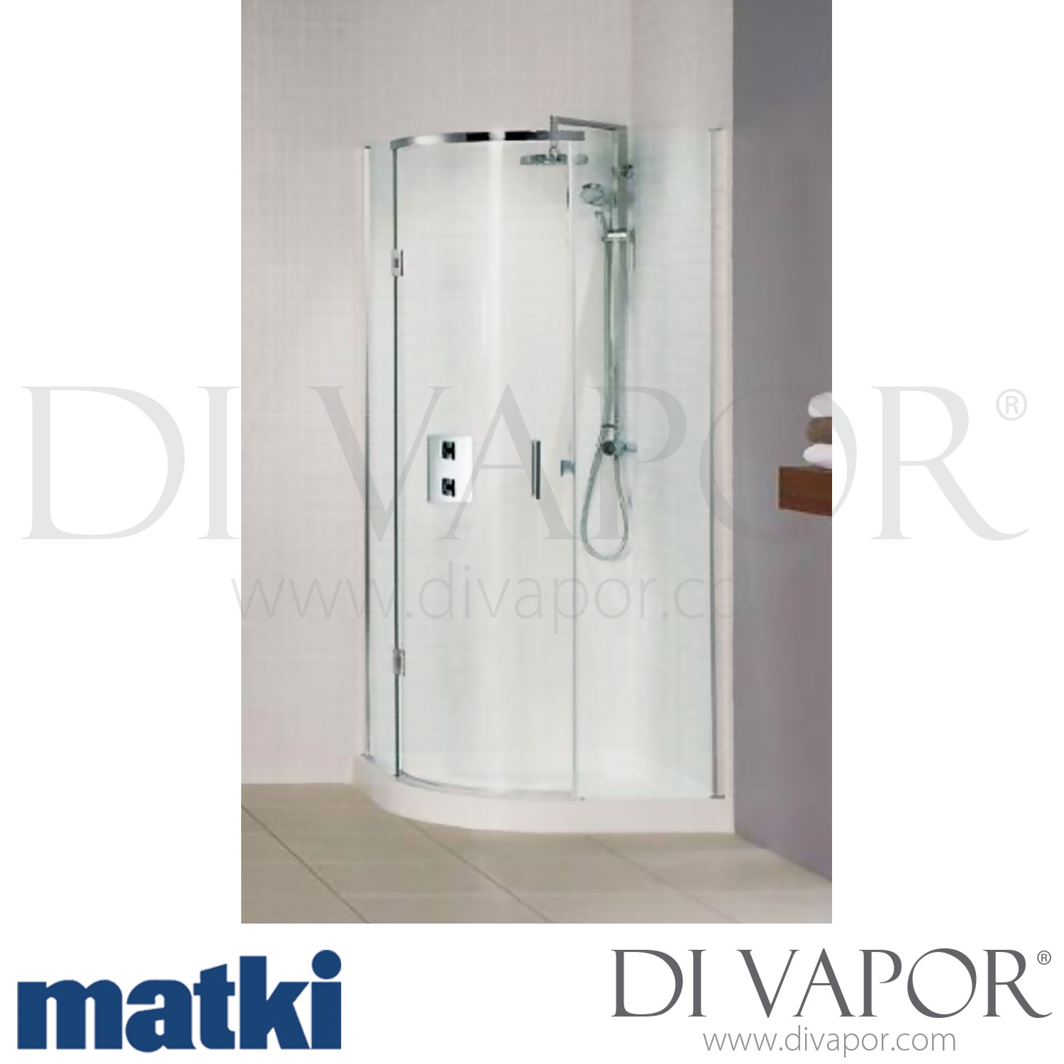 Matki EXC09/I Elixir Concealed Shower with Corner Mounted Wall Assembly ...