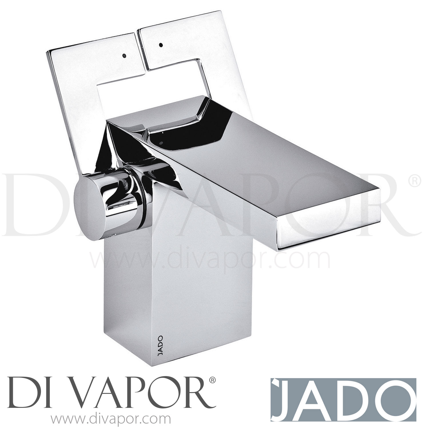 Jado F1447AA Cubic Dual Control One Taphole Basin Mixer with Pop-Up ...
