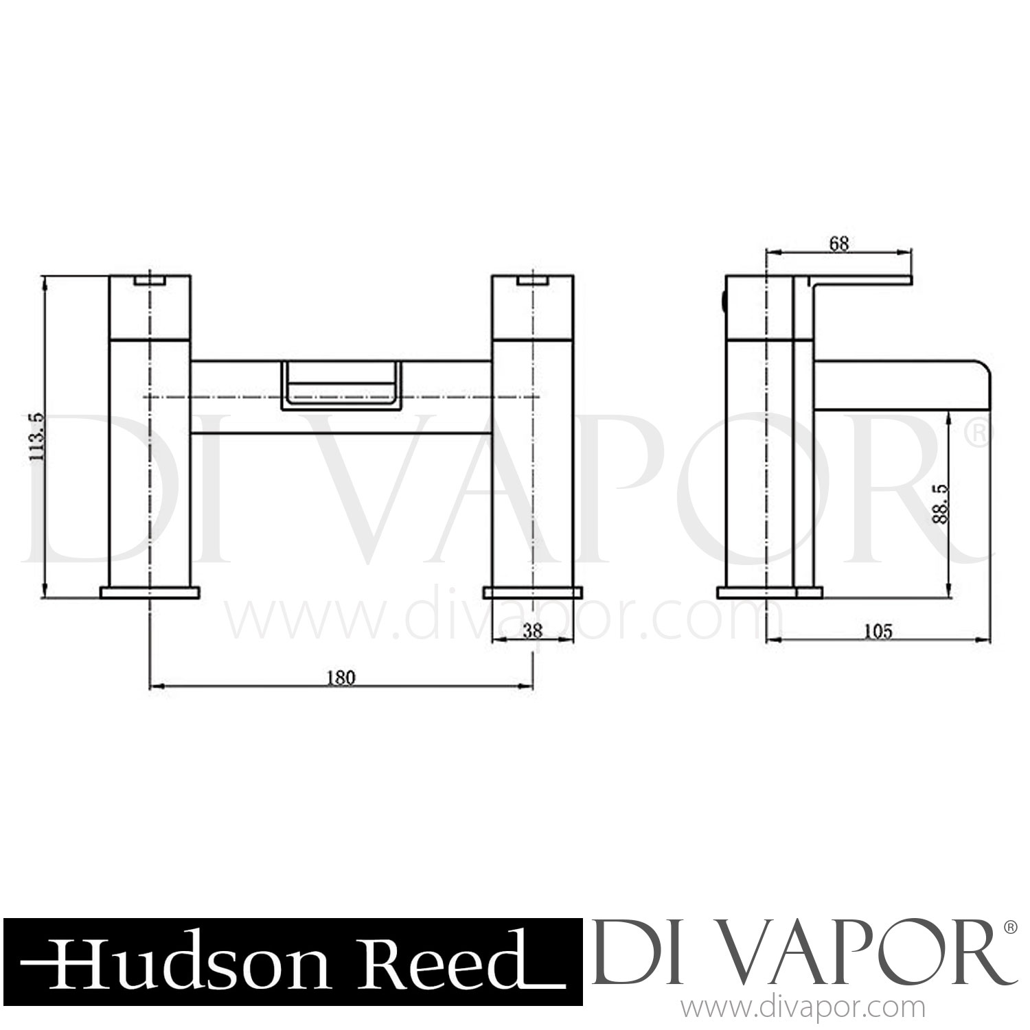 Ultra Falls Open Spout Bath Filler Tap - FAL313 Spare Parts