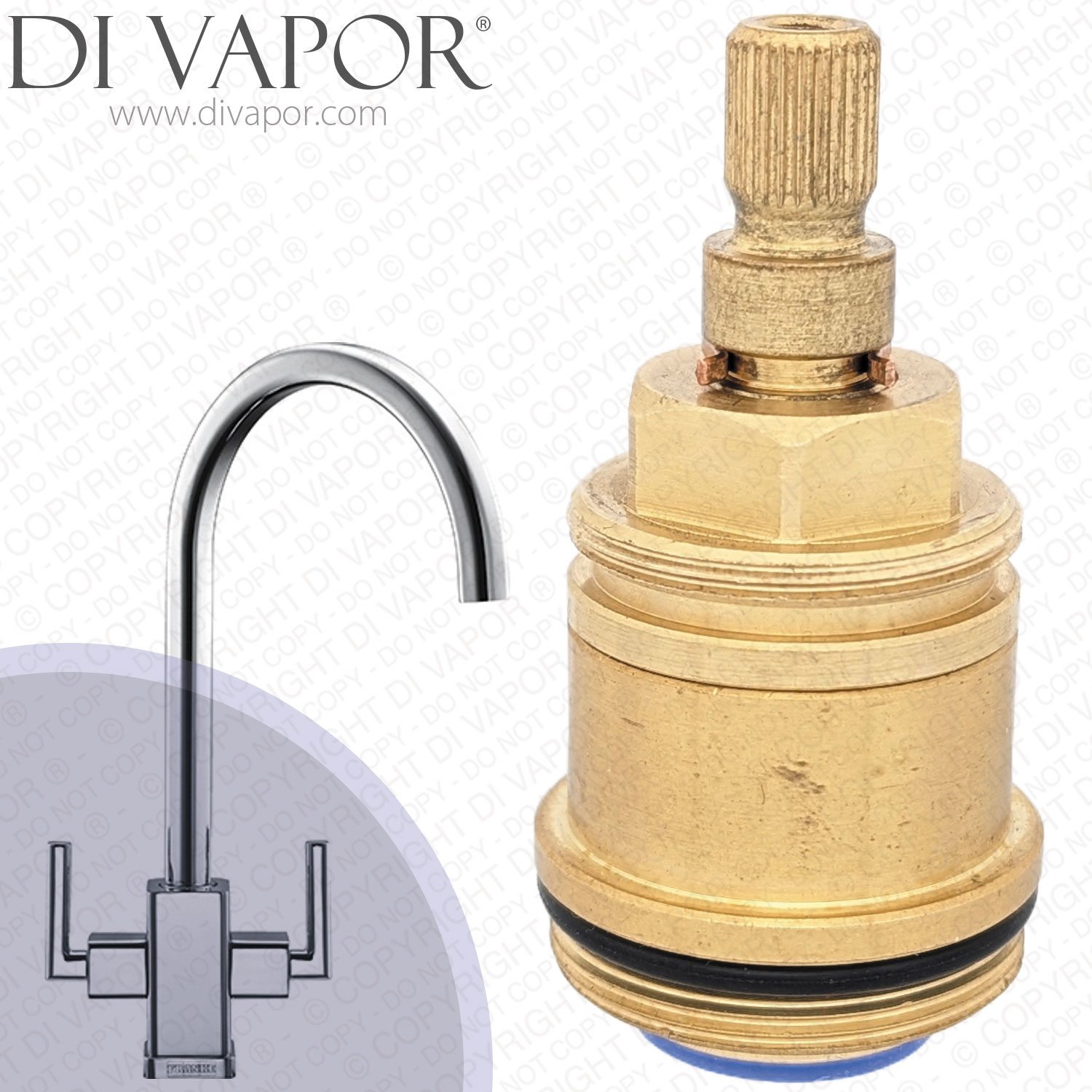 Franke Mythos Cold Tap Valve with Bush Compatible Cartridge (Version 1 ...