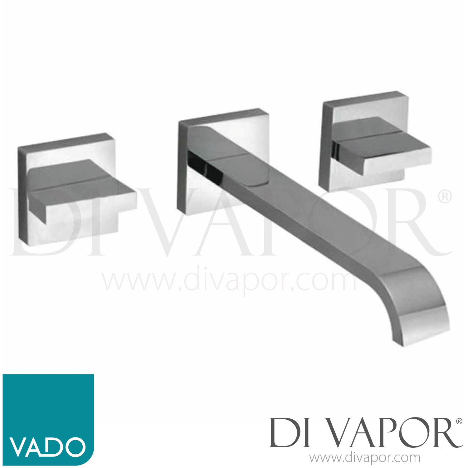 VADO GEO-109-220-C/P Geo 3 Hole Basin Mixer with 220mm Spout Tap Spare ...