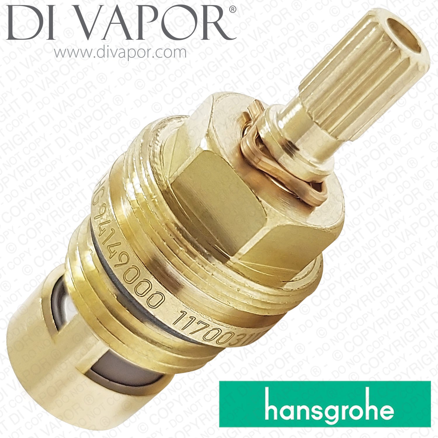 Hansgrohe 94009000 1/2" On/Off 1/4 Turn Flow Cartridge (Anti-Clockwise ...