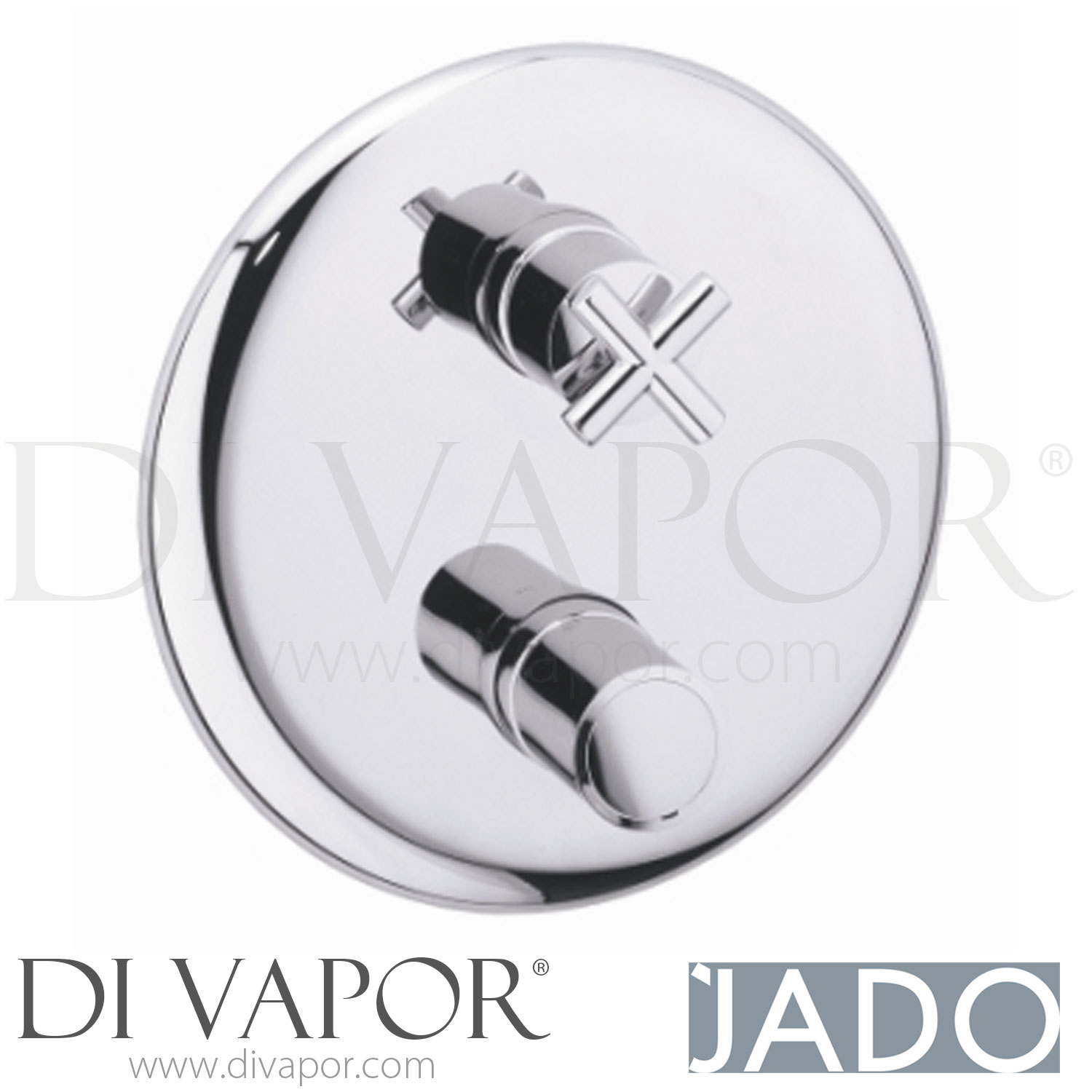 Jado H2067AA IQ Faceplate And Cross Handle for Use with Concealed Shut ...