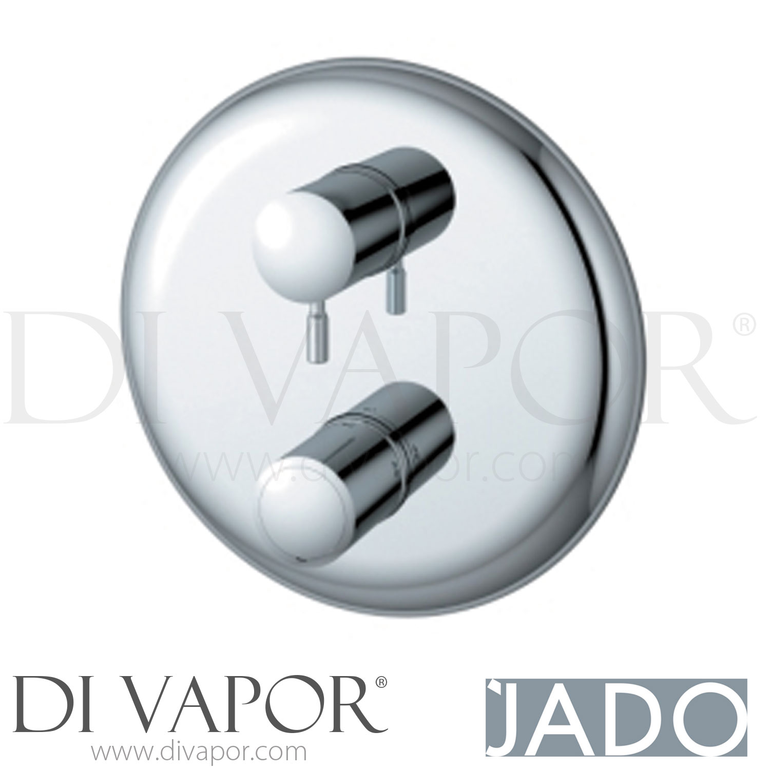 Jado H3974AA IQ Faceplate and Round Handle for Use with Concealed Shut ...