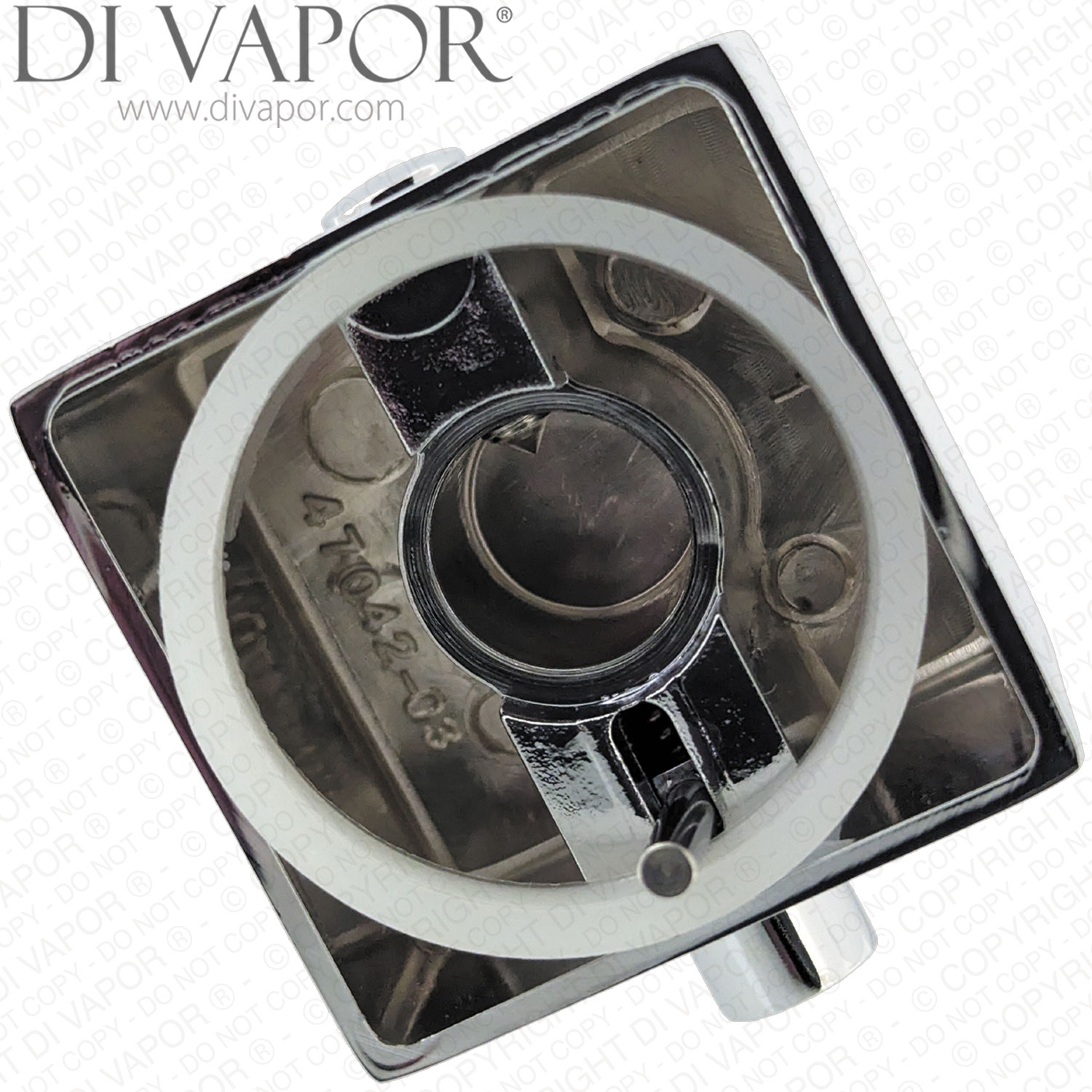 Kartell KVIT & Plan (K-VIT) Shower Valve Square 42mm x 42mm Temperature ...