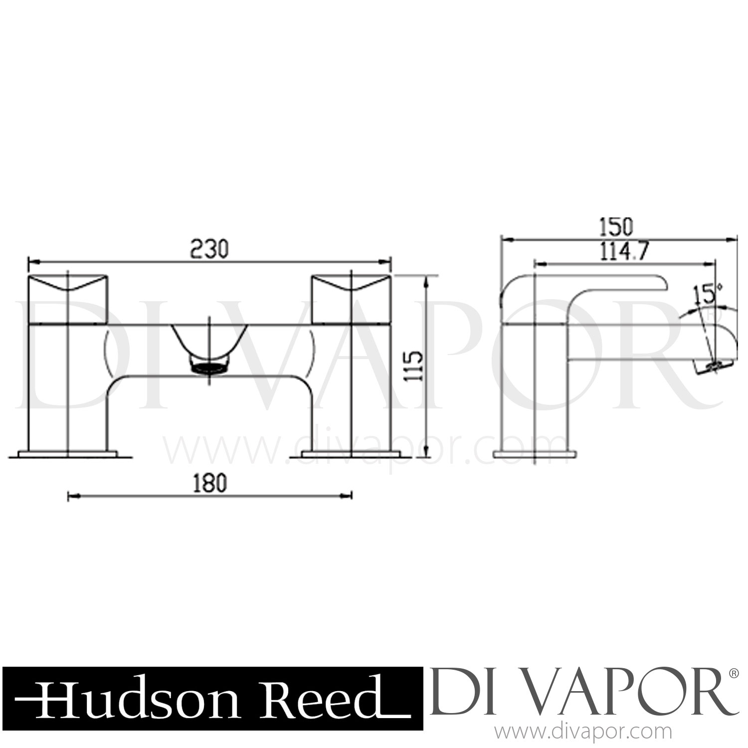 Hudson Reed / Ultra HER303 Hero Bath Filler (Chrome) Spare Parts