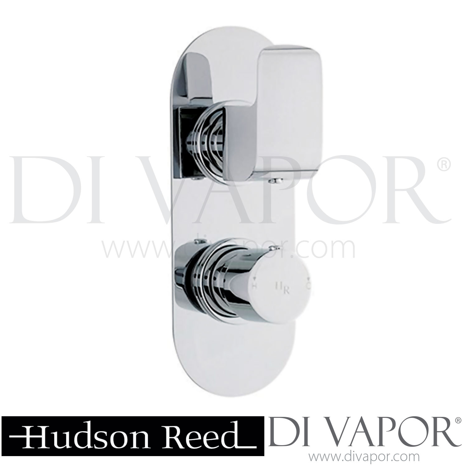 Hudson Reed Hero Twin Concealed Thermostatic Shower Valve With Diverter ...