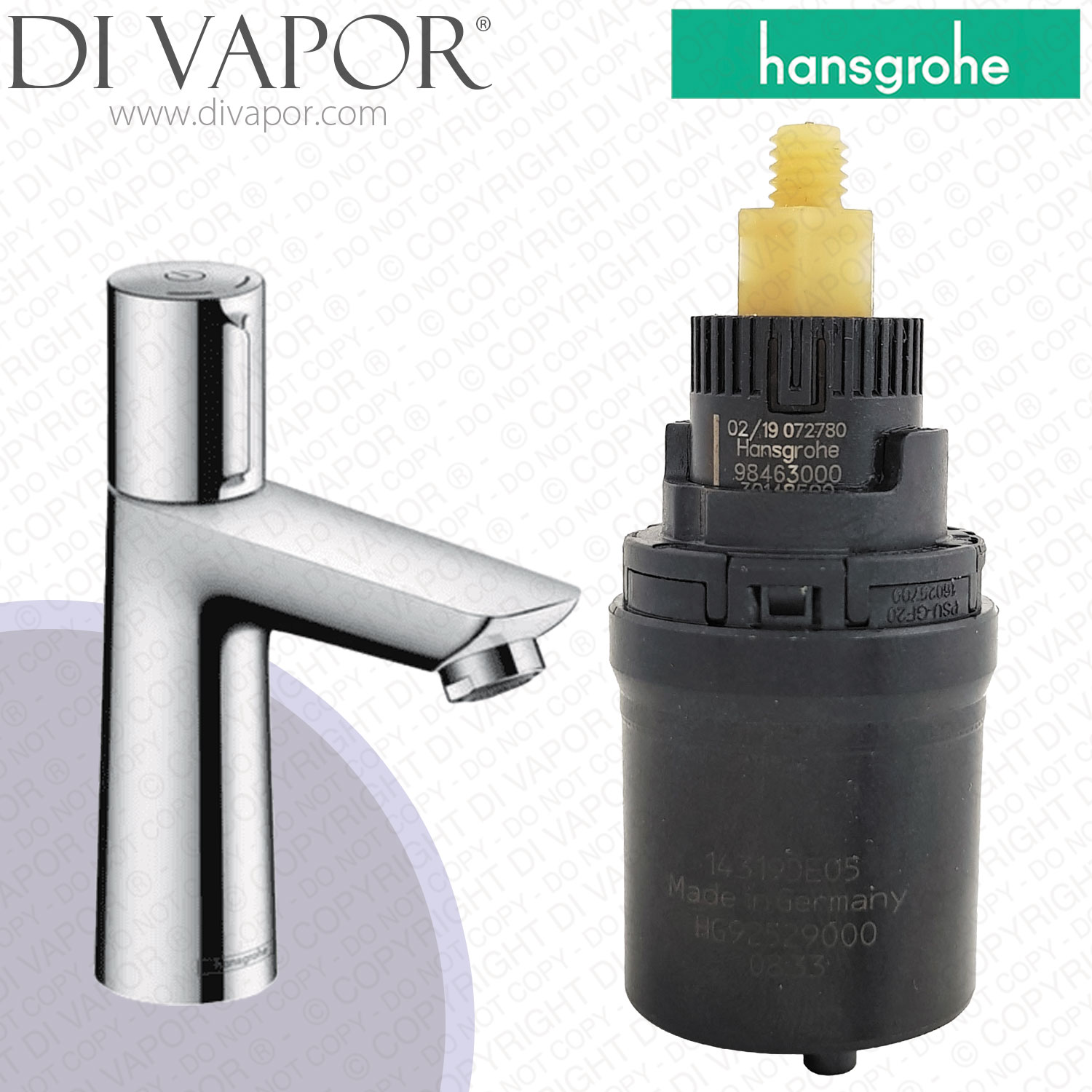 Hansgrohe 71750000 Talis Select E Basin Mixer 110 Cartridge - HG-3710