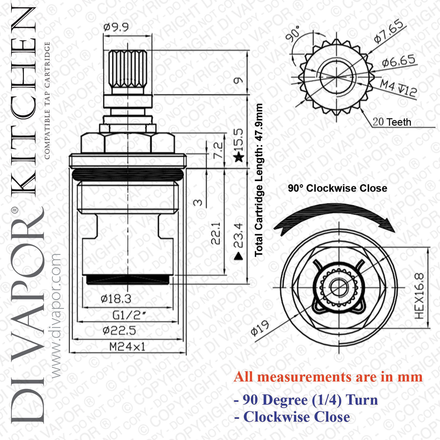 Harrogate Kitchen Mono Sink Mixer with Scudo Period Style Levers Hot ...
