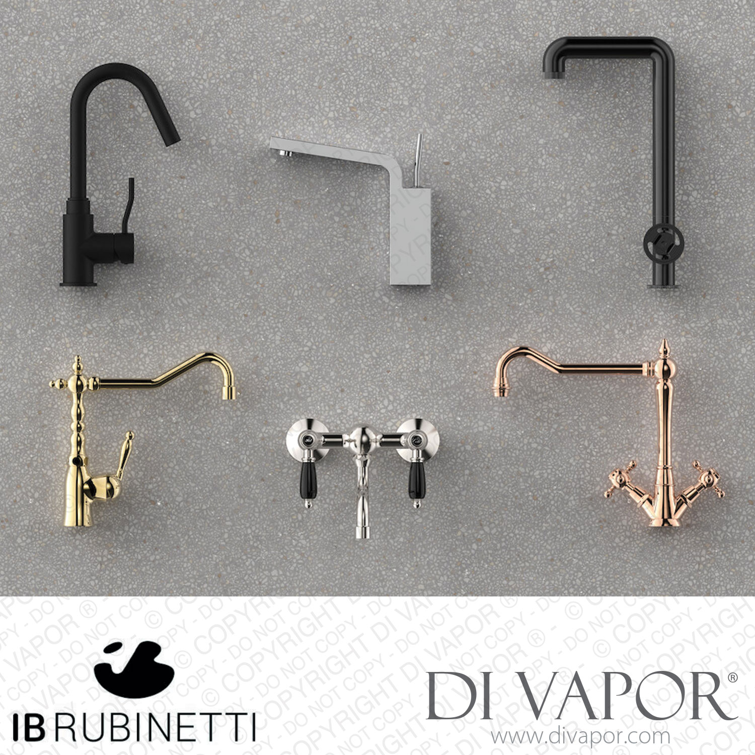 IB Rubinetti HL373RS_3 Kitchen Dual Control Wall Mounted Kitchen Mixer ...