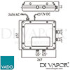 VADO IDE-147B-C/P Identity Thermostatic Shower Valve with Diverter And ...