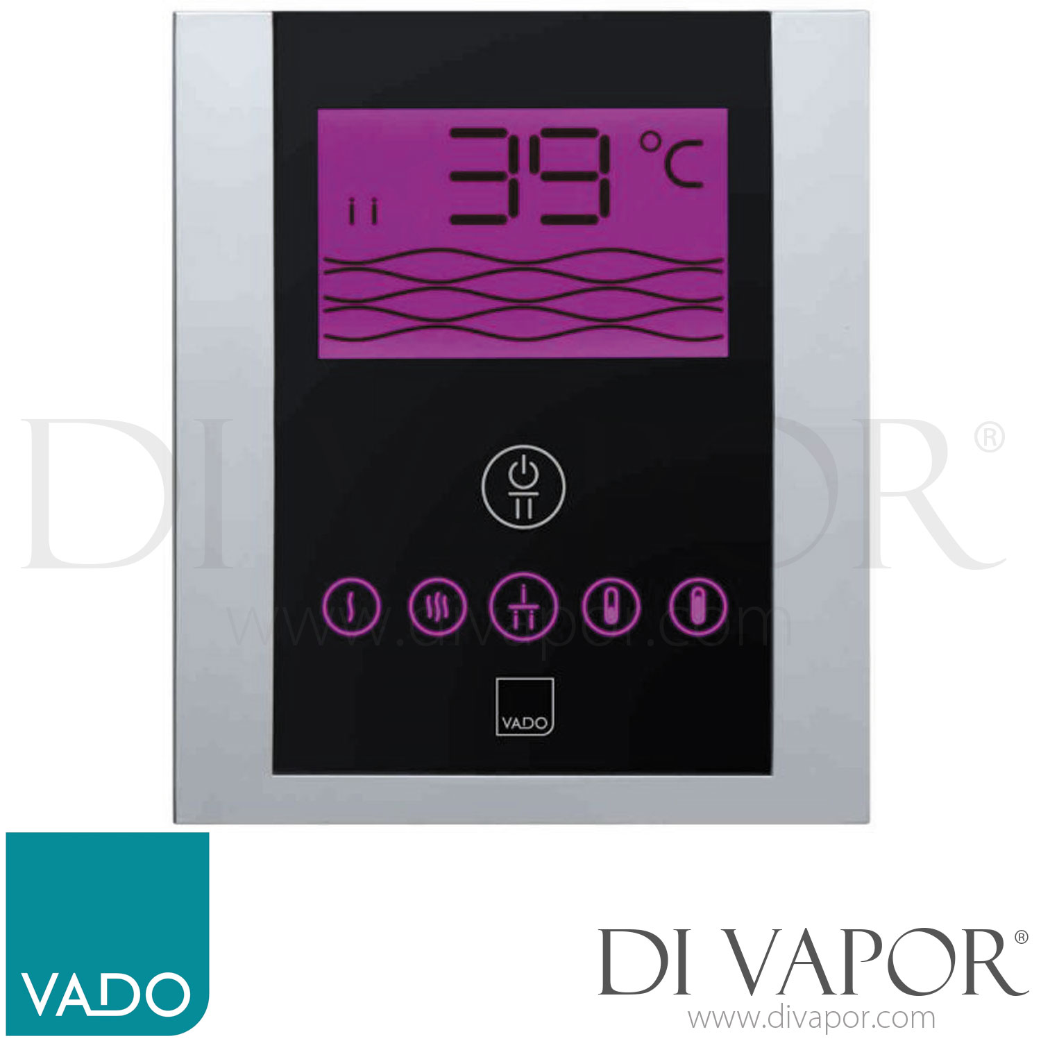 VADO IDE-147B-C/P Identity Thermostatic Shower Valve with Diverter And ...