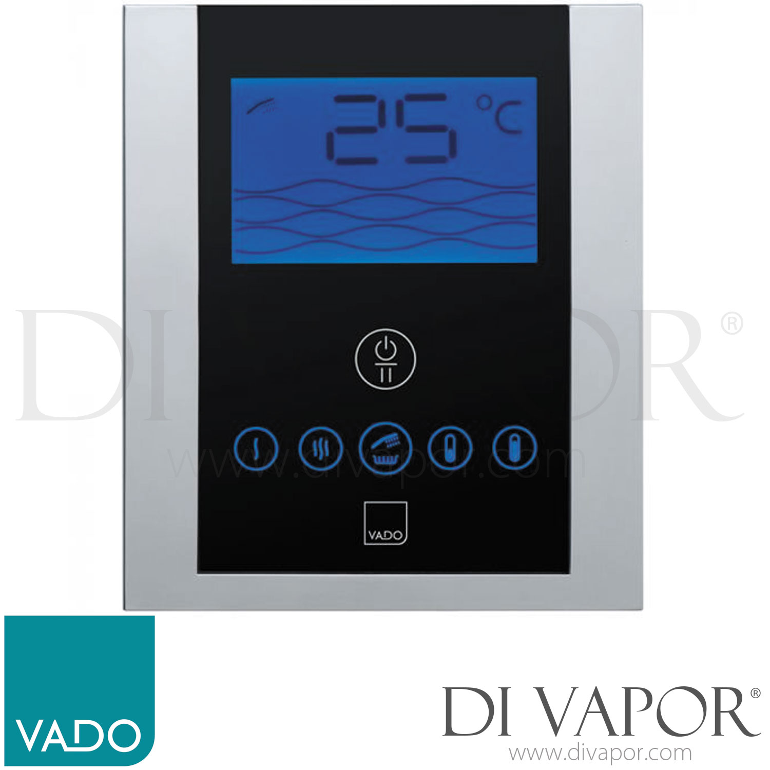 VADO IDE-147C-C/P Identity Thermostatic 2 Outlet Shower Valve and ...