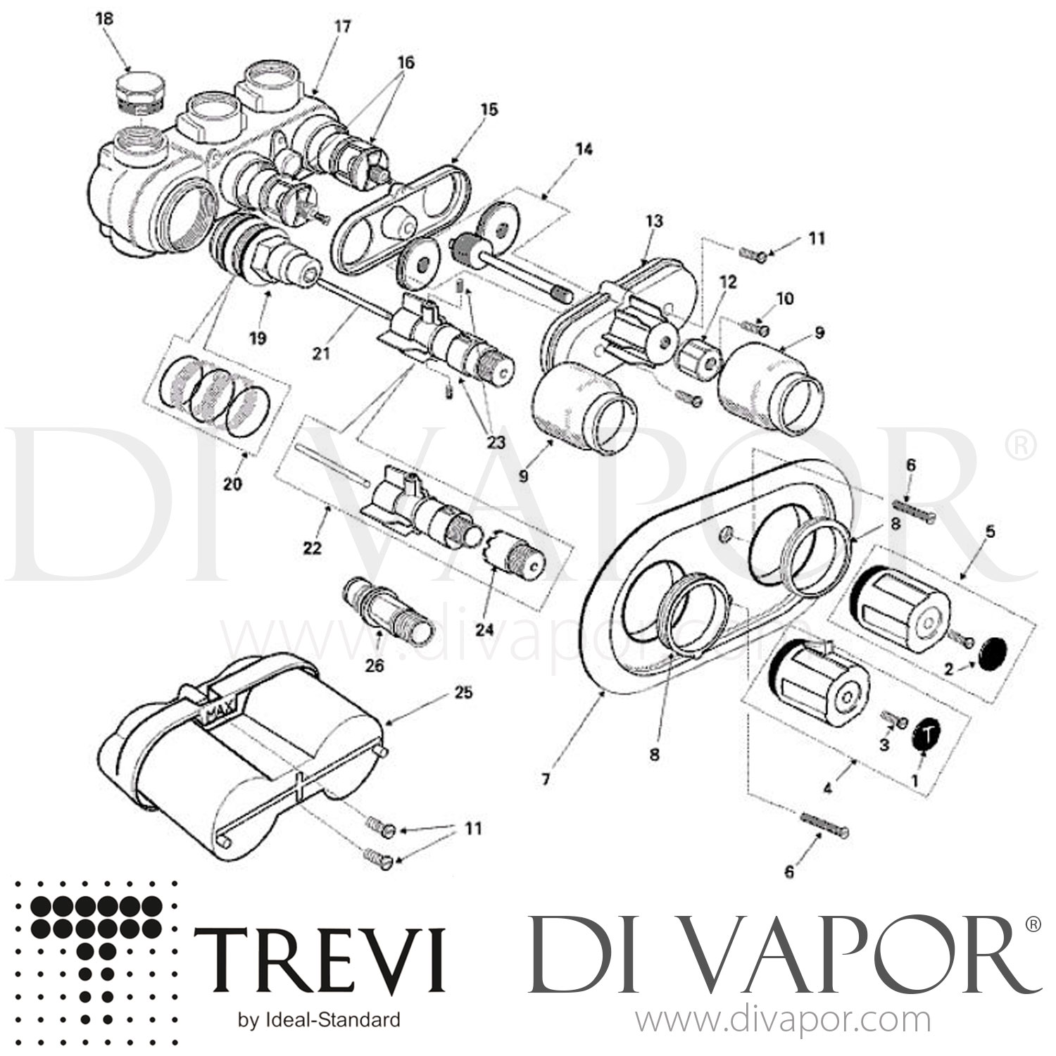 Trevi Therm Pre-1997 with Red Override Button Shower Spare Parts - IDL ...