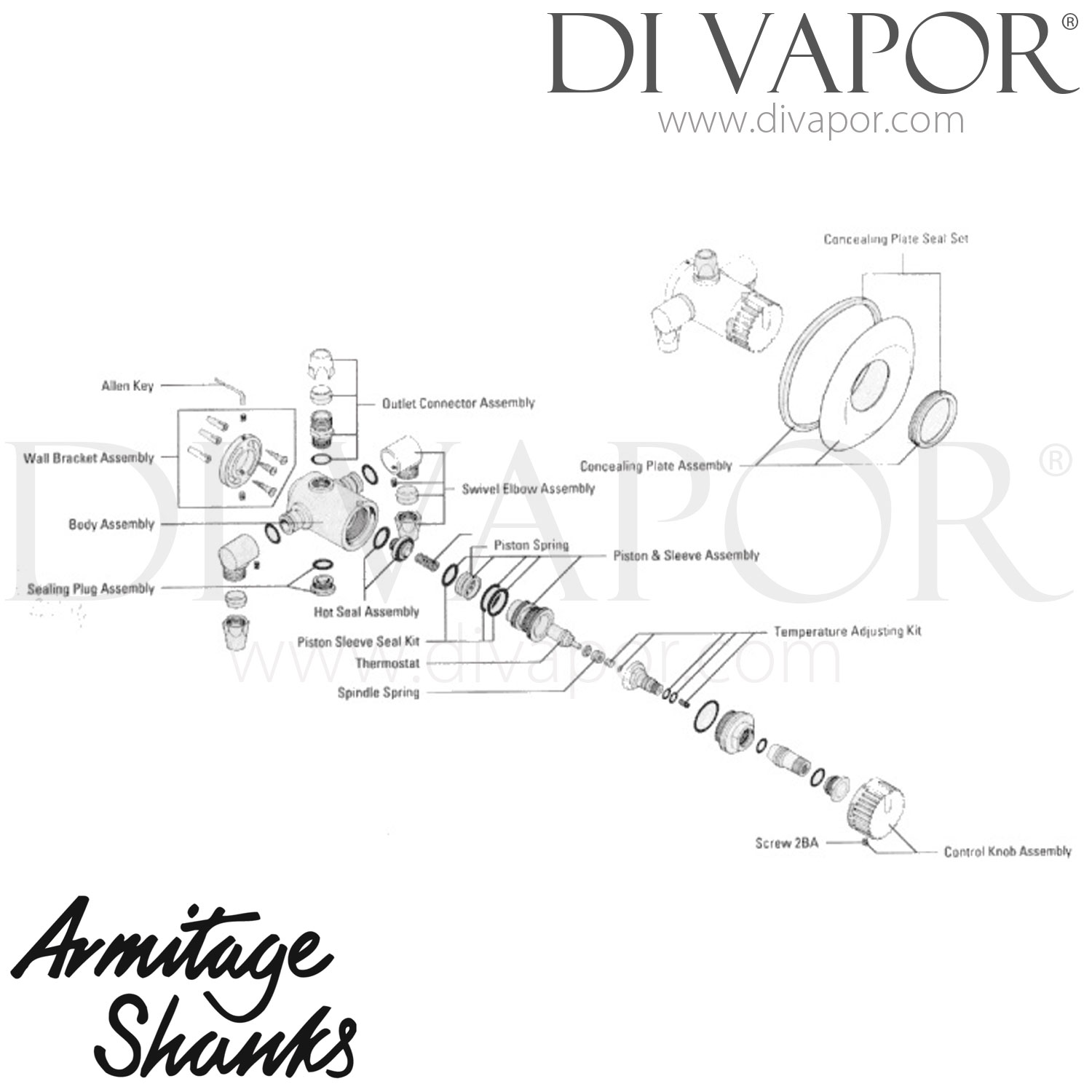 Armitage Shanks Starlite Exposed and Concealed Thermostatic Shower ...